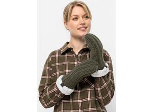 4064993862058 - Fäustlinge JACK WOLFSKIN HIGHLOFT KNIT MITTEN W Damen Gr M (38 40) grün (island moss) OBERSTOFF 100% POLYESTER FUTTER 100% POLYESTER Handschuhe