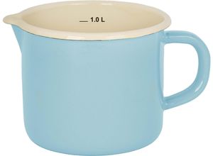 4006776088453 - Milchtopf KRÜGER Sylt blau (pastell blau) B12cm H11cm L18cm Ø12cm Töpfe Induktion
