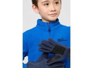 4064993862737 - Fleecehandschuhe JACK WOLFSKIN FLEECE GLOVE K Kinder Gr 116 blau (night blau) Hauptmaterial 87% Polyester recycled 13% Polyester  Kontrast 100% Polyurethane Handschuhe