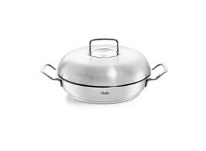4009209379975 - Servierpfanne FISSLER ORIGINAL-PROFI COLLECTION Servierpfanne mit Hochraumdeckel silber (silberfarben) Ø28cm Pfannen mit breitem Schüttrand Kaltmetallgriffen Made in Germany