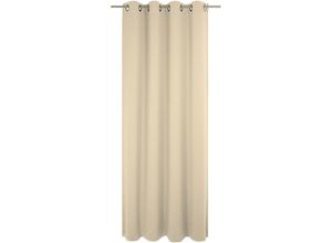 4004567374686 - Vorhang WIRTH Trondheim B beige (natur) Gardinen 205cm Ösen 132cm Polyacryl nach Maß B132cm H205cm