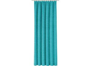4004567392468 - Vorhang WIRTH Trondheim 328 g m² blau (türkis) B132cm H165cm Chenille Wohnzimmer Polyacryl Gardinen nach Maß
