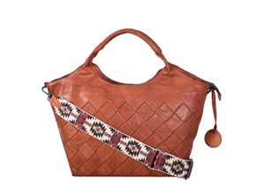4046478089228 - Handtasche HARBOUR 2ND Venezia Damen Gr B H T 50cm x 33cm x 14cm cognac Leder Taschen gewaschenes Rindleder