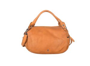 4046478089518 - Handtasche HARBOUR 2ND Saphira Damen Gr B H T 29cm x 22cm x 13cm mustard Rindsleder Taschen gewaschendes Rindleder