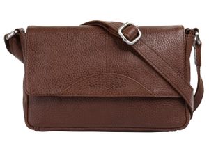 4022581333670 - Umhängetasche BETTY BARCLAY Damen Gr B H T 22cm x 15cm x 5cm onesize braun (cognac) Leder leicht glänzend unifarben Taschen echt Leder