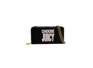 8056280704383 - Mini Bag JUICY COUTURE ELLA ZIP WALLET Damen Kinder Gr B H T 25cm x 10cm onesize schwarz Baumwolle Polyurethan Taschen Geldbörse Damen Portemonnaie Wallet Fashion Lifestyle Sale