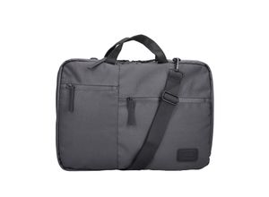 4061811898107 - Businesstasche RIEKER Damen Gr B H T 40cm x 30cm x 4cm dunkelgrau Textil unifarben mit Farbeinsatz Taschen Herren Arbeitstasche Laptoptasche mit 2 geräumigen Hauptfächern