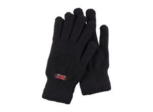 8718051454087 - Strickhandschuhe HEATKEEPER Damen Gr L-XL schwarz Kunstfaser unifarben Handschuhe Thermohandschuhe mit elastischem Bündchen