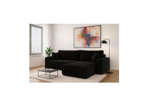 4065680003983 - Inter Trading Ecksofa Austin 272x224 cm Cord Schwarz Poso 135