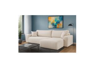 4065680003969 - Inter Trading Ecksofa Austin 272x224 cm Cord Creme Poso 100