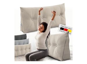 4260641681228 - Bett- und Rückenstützkissen >Sand< 120cm