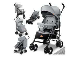 4260692715019 - KIDIZ® Kinderwagen City-Pro Buggy Kinderbuggy klappbar Liegebuggy Sportwagen Faltbar 360° 6-Zoll-Rädern Inkl Moskitonetz  Fußsack und Regenverdeck zusammenklappbar Schlaffunktion