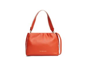 8721185193524 - Schultertasche TOMMY HILFIGER TH SOFT SUMMER MINI BUCKET Damen Gr B H T 27cm x 16cm x 8cm orange Lederimitat Textil unifarben Taschen Damen Umhängetasche Minibag Clutch mit abnehmbarem Umhängeriemen