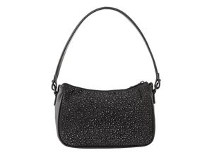 4064233105013 - Umhängetasche MARCO TOZZI Damen schwarz Lederimitat Textil Taschen Damen Schultertasche Abendtasche mit funkelnden Strasssteinen