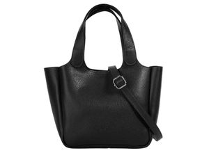 4262427393394 - Henkeltasche CLUTY Damen Gr B H T 30cm x 19cm x 12cm onesize schwarz Leder leicht glänzend unifarben Taschen