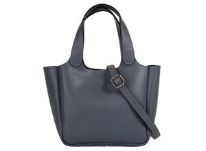 4262427393400 - Henkeltasche CLUTY Damen Gr B H T 30cm x 19cm x 12cm onesize blau Leder leicht glänzend unifarben Taschen