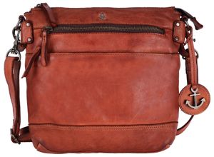 4046478067608 - Handtasche HARBOUR 2ND Isalie2 Damen Gr B H T 26cm x 22cm x 5cm braun (cognac) Rindsleder Taschen Anker Anhänger