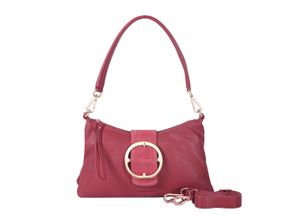 4046478090804 - Schultertasche HARBOUR 2ND Ilaria Damen Gr B H T 33cm x 18cm x 8cm wine Leder Taschen