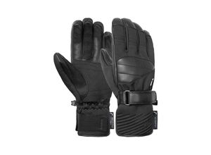 4060485611395 - Skihandschuhe REUSCH Modus R-TEX XT Damen Gr 105 schwarz silberfarben 60% Polyester 20% Polyurethan 10% Polyamid 7% Ziegenleder 3% Elasthan unifarben Handschuhe mit wasserdichter atmungsaktiver Funktion