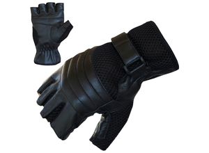 4250606501340 - Motorradhandschuhe PROANTI Gr S schwarz Handschuhe Kinder S Obermaterial 85% Rindsleder 15% Nylon Innenfutter 100% Polyester fingerlose Chopper-Handschuhe aus Leder