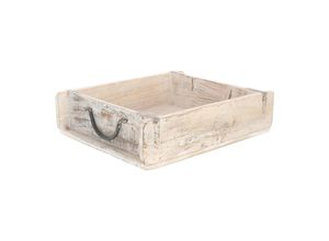 4251888528568 - Novaliv Holzkiste Vintage Weiß 30 x 25 x 8 cm Alte Ziegelform Holz Groß Allzweckkiste aus recyceltem Altholz Jede Form EIN Unikat ? Vintage Kiste Deko