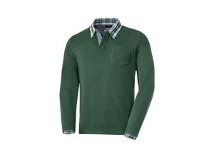 9010497196200 - Henson&Henson Herren Pullover mit Hemdkragen