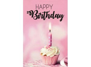 4049009865483 - Metallbild QUEENCE Birthday Cupcake Bilder Gr B H 45 cm x 30 cm Metallbild Sprüche Hochformat 1 St weiß Metallbilder