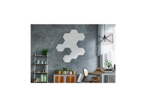 4058166285416 - HOME DELUXE Akustikplatten Hexagon selbstklebend SILENT Hellgrau versch Ausführungen - 10er Set