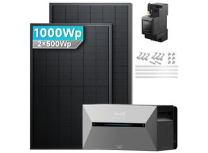 8711474375472 - Solarmars® 1000W Balkonkraftwerk mit Speicher Anker SOLIX Solarbank 2 E1600 pro - Mit Ziegeldachhalterung