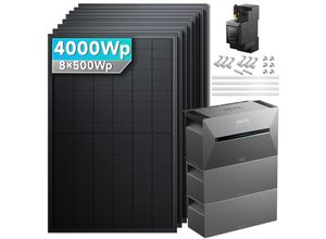 8711474160634 - Solarmars® 4000W Balkonkraftwerk mit Speicher Anker SOLIX Solarbank 3 E2700 Pro + 2x BP2700 - Mit Ziegeldachhalterung