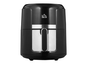 0052226774968 - Heißluftfritteuse 4L Airfryer mit 12 Programmen 60 Min Timer antihaftbeschichtetem Korb 1300W Fritteuse ohne Öl mit Überhitzungsschutz LED-Touch-Display Schwarz