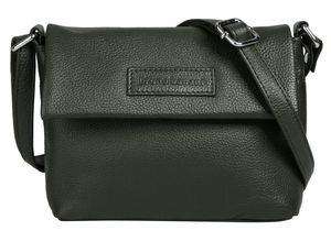 4262434214958 - Umhängetasche BRUNO BANANI Damen Gr B H T 19cm x 15cm x 5cm onesize grün (oliv) Leder leicht glänzend unifarben Taschen echt Leder