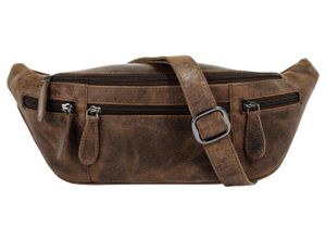 4260543054670 - Gürteltasche BAGAN Damen Gr B H T 25cm x 11cm x 8cm onesize braun Leder leicht glänzend unifarben Taschen echt Leder