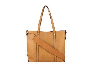 4036673232512 - Umhängetasche Ela Damen Gr B H T 40cm x 31cm x 11cm onesize braun (cognac) Lederimitat COLLEZIONE ALESSANDRO Taschen schlichtes Design