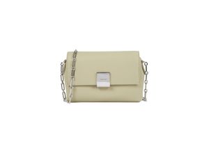 8721107062310 - Umhängetasche CALVIN KLEIN CK PLAQUE SM CROSSBODY W CHAIN Damen Gr B H T 175cm x 11cm x 5cm grün (lindgrün) Lederimitat Taschen Schultertasche Abendtasche kleine Umhängetasche in eleganter Optik
