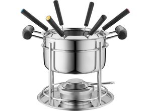 9001794856225 - MÃSER Fondue-Set mit Rechaud und 6 Fonduegabeln (Silber   Schwarz 11 tlg) - B-Ware sehr gut