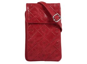 4262391925065 - Umhängetasche BRUNO BANANI Damen Gr B H T 13cm x 20cm x 3cm onesize rot Leder leicht glänzend unifarben Taschen echt Leder
