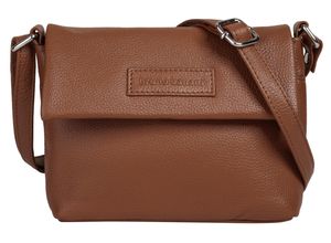 4262434214927 - Umhängetasche BRUNO BANANI Damen Gr B H T 19cm x 15cm x 5cm onesize braun Leder leicht glänzend unifarben Taschen echt Leder