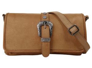 4260543043384 - Umhängetasche FORTY Damen Gr B H T 29cm x 17cm x 4cm onesize braun (cognac) Leder vintage Taschen echt Leder Made in Italy