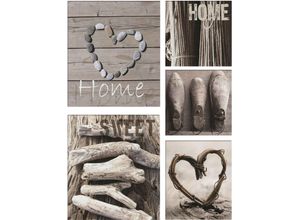 5011583077773 - Bild ART FOR THE HOME home sweet home braun (farbe bild(er) braun grau) B60cm H70cm Bilder Trautes Heim SET 5-teilig 80x60 cm