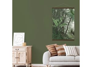 5011583537130 - Leinwandbild ART FOR THE HOME Jungle Landschaft Grun bunt (mehrfarbig) Bilder B H T 70cm x 100cm x 23cm quadratisch Leinwand Luxus Kakemono Leinen Wandposter 100x70cm B70cm H100cm T23cm
