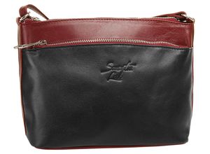 4260543037475 - Umhängetasche SAMANTHA LOOK Damen Gr B H T 23cm x 17cm x 8cm onesize rot Leder unifarben Taschen echt Leder Made in Italy