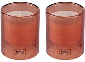 4008838461624 - Duftkerze »Sandalwood L« rot B9cm H11cm T9cm Glas Wachs SCHÖNER WOHNEN-KOLLEKTION Kerzen im Glas warmer & eleganter Duft Brenndauer 45 - 55 Stunden