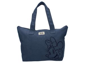 8712645310421 - Henkeltasche VADOBAG Damen Gr B H T 14cm x 32cm x 48cm blau (dunkelblau) Kunstfaser bedruckt Taschen mit tollem Minnie Mouse-Motiv