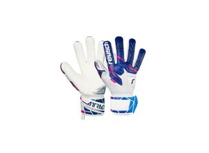 4060485563229 - Torwarthandschuhe REUSCH Attrakt REGRIP NC Junior Jungen Gr 8 pink (weiß blau) 34% Polyester 25% Elastodien 1% Baumwolle 3% Polyurethan mehrfarbig Handschuhe mit maximalem Grip