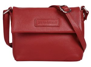 4262434214903 - Umhängetasche BRUNO BANANI Damen Gr B H T 19cm x 15cm x 5cm onesize rot Leder leicht glänzend unifarben Taschen echt Leder