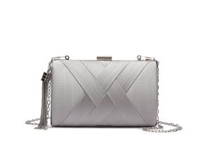 4036673231386 - Clutch Sydney Damen Gr B H T 17cm x 11cm x 7cm onesize silber Kunstfaser COLLEZIONE ALESSANDRO Taschen edles Design
