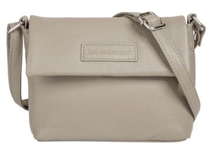 4262434214910 - Umhängetasche BRUNO BANANI Damen Gr B H T 19cm x 15cm x 5cm onesize beige Leder leicht glänzend unifarben Taschen echt Leder