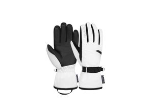4060485417980 - Skihandschuhe REUSCH Helena R-TEX XT Damen Gr 65 schwarz-weiß (weiß schwarz) 87% Polyester 11% Polyurethan 2% Elasthan mehrfarbig Handschuhe in extrawarmer wasserdichter und atmungsaktiver Ausführung