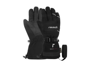 4060485526514 - Skihandschuhe REUSCH Maxim GORE-TEX Junior Jungen Gr 45 schwarz-weiß (weiß schwarz) 90% Polyester 10% Polyurethan mehrfarbig Handschuhe mit wasserdichter und atmungsaktiver Funktion